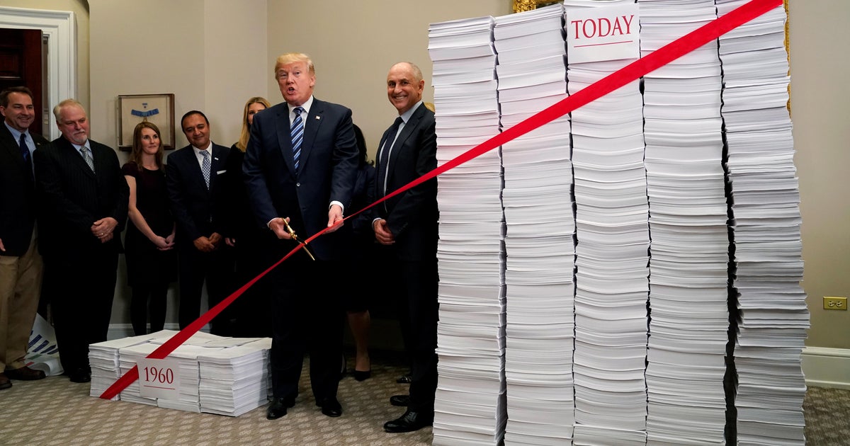 Trump touts deregulation work - CBS News