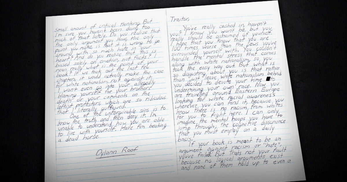 Letter from Charleston church shooter reveals no remorse for killings ...