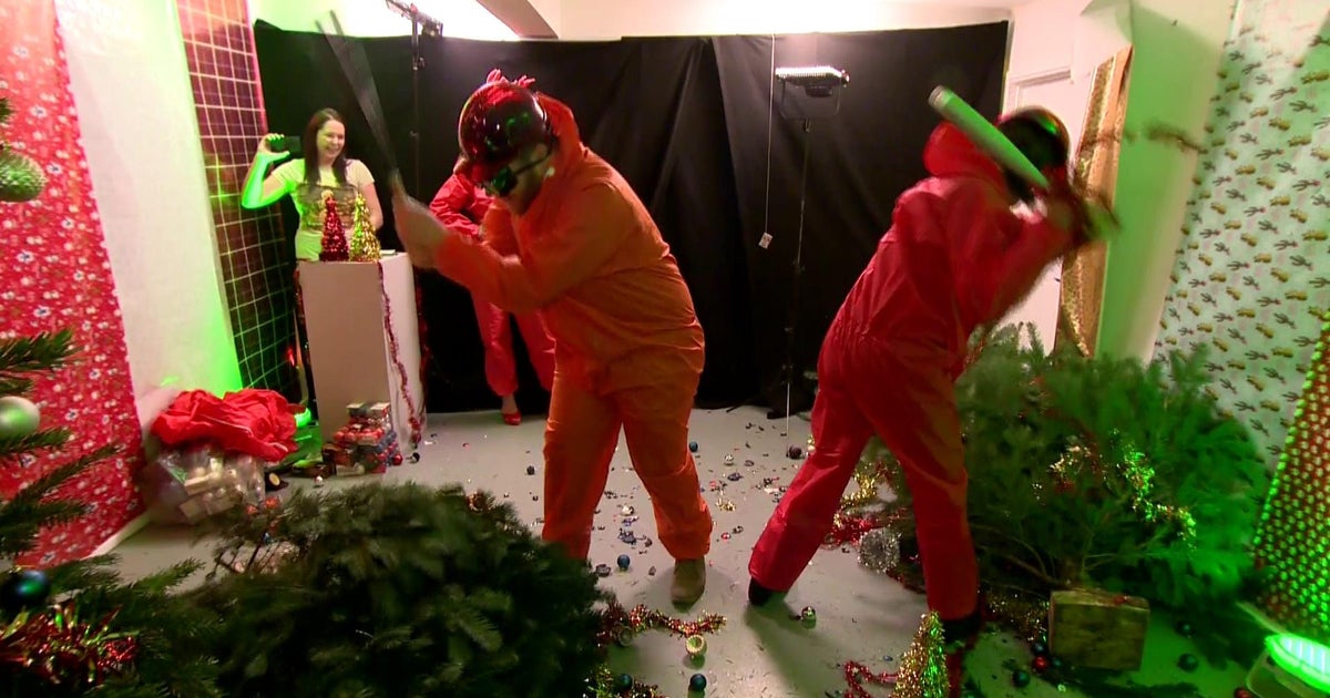 Hate Christmas? There's a "rage room" to let out holiday stress - CBS News