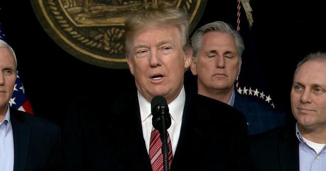 Trump speaks at Camp David - CBS News