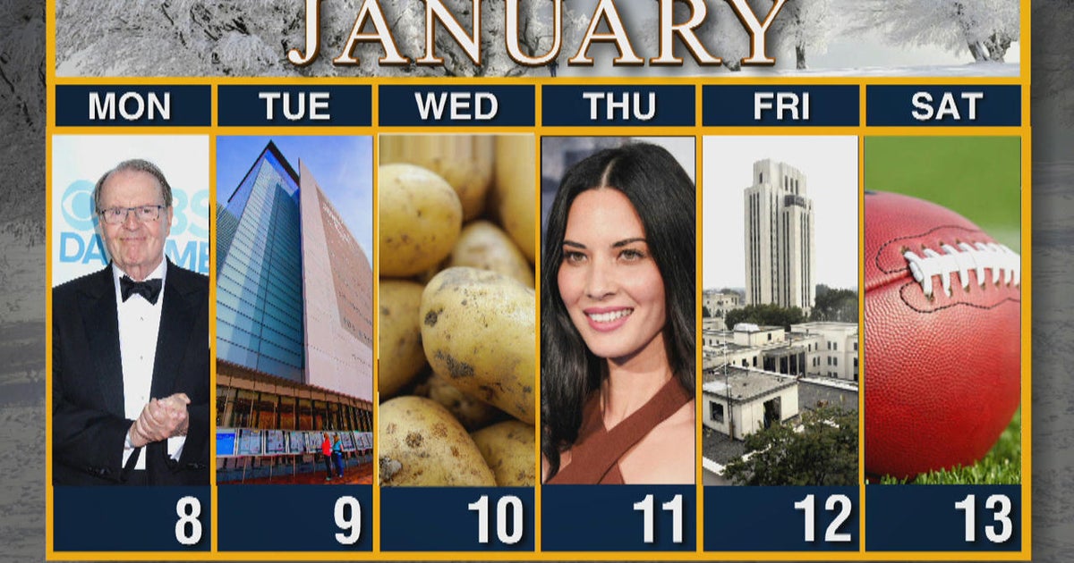 Calendar: Week of January 8 - CBS News
