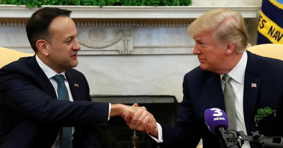 Trump speaks at shamrock bowl presentation, with Irish prime minister ...