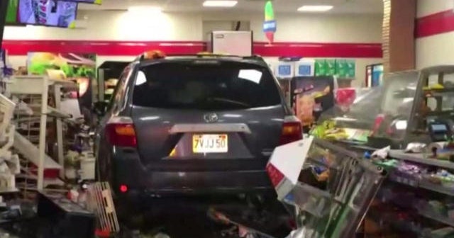 SUV plows into a 7-Eleven in Lawrence, Massachusetts - CBS News