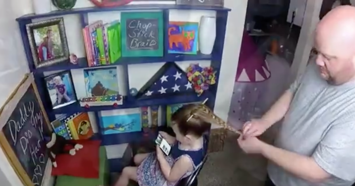 "The Hair Dad" learns how to do hair for daughter, teaches other dads ...