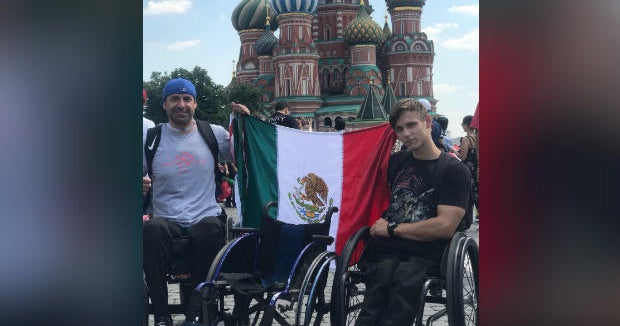 Paralyzed soccer fan donates wheelchair to Russian man during FIFA ...