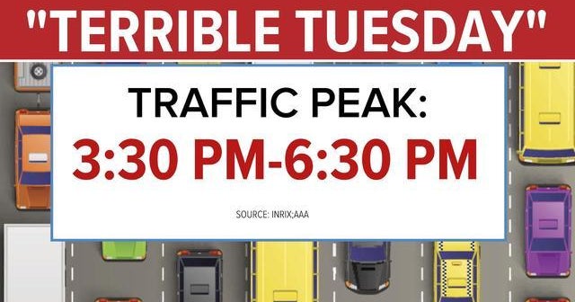 "Terrible Tuesday" traffic expected ahead of Fourth of July - CBS News