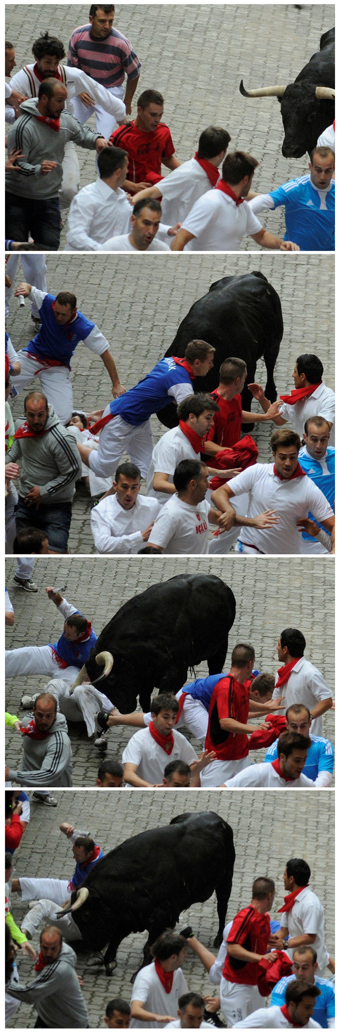 "Running of the Bulls" in Pamplona, Spain