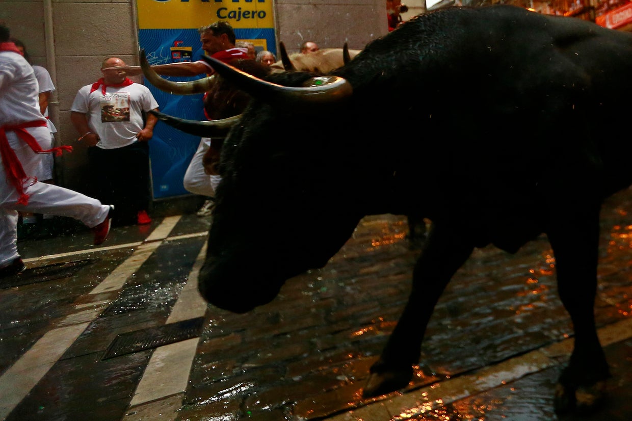 "Running of the Bulls" in Pamplona, Spain