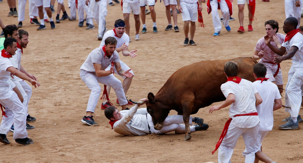 "Running of the Bulls" in Pamplona, Spain