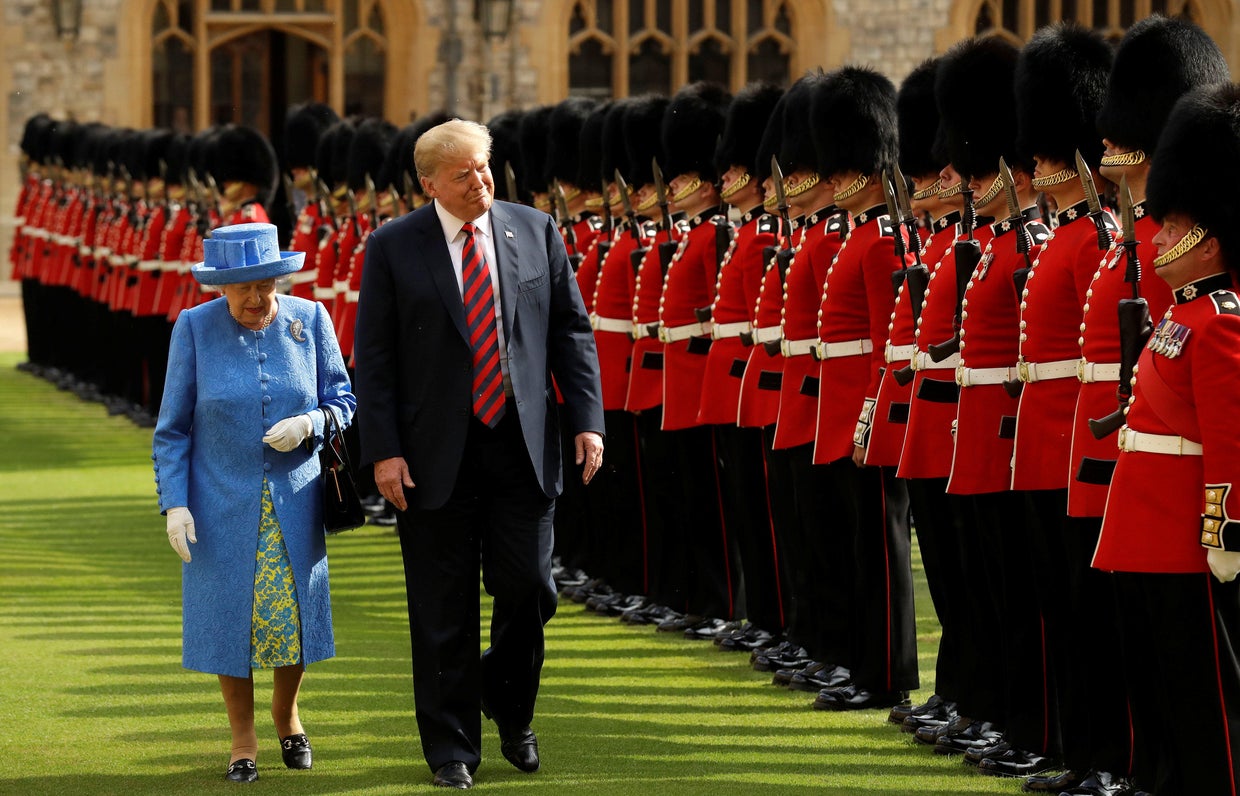 Trump meets Queen Elizabeth at Windsor Castle - CBS News