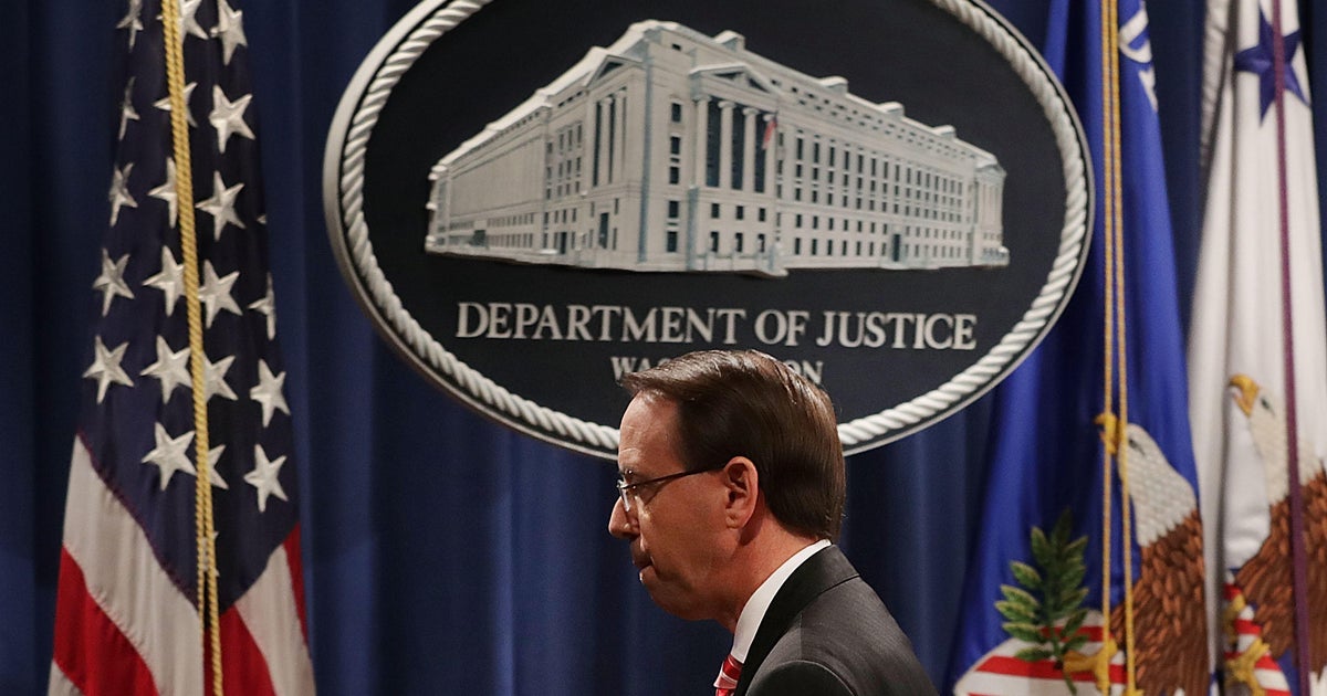 Rod Rosenstein will be leaving the Justice Department next month - CBS News