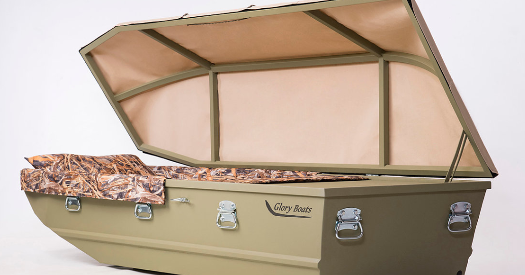 Arkansas company makes caskets that look like mini fishing boats - CBS News
