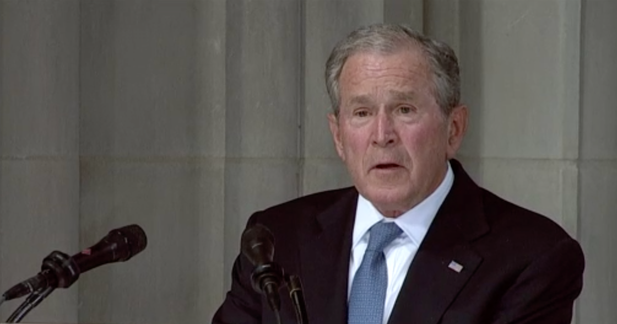 George W. Bush's eulogy at John McCain's funeral - says McCain embodied ...