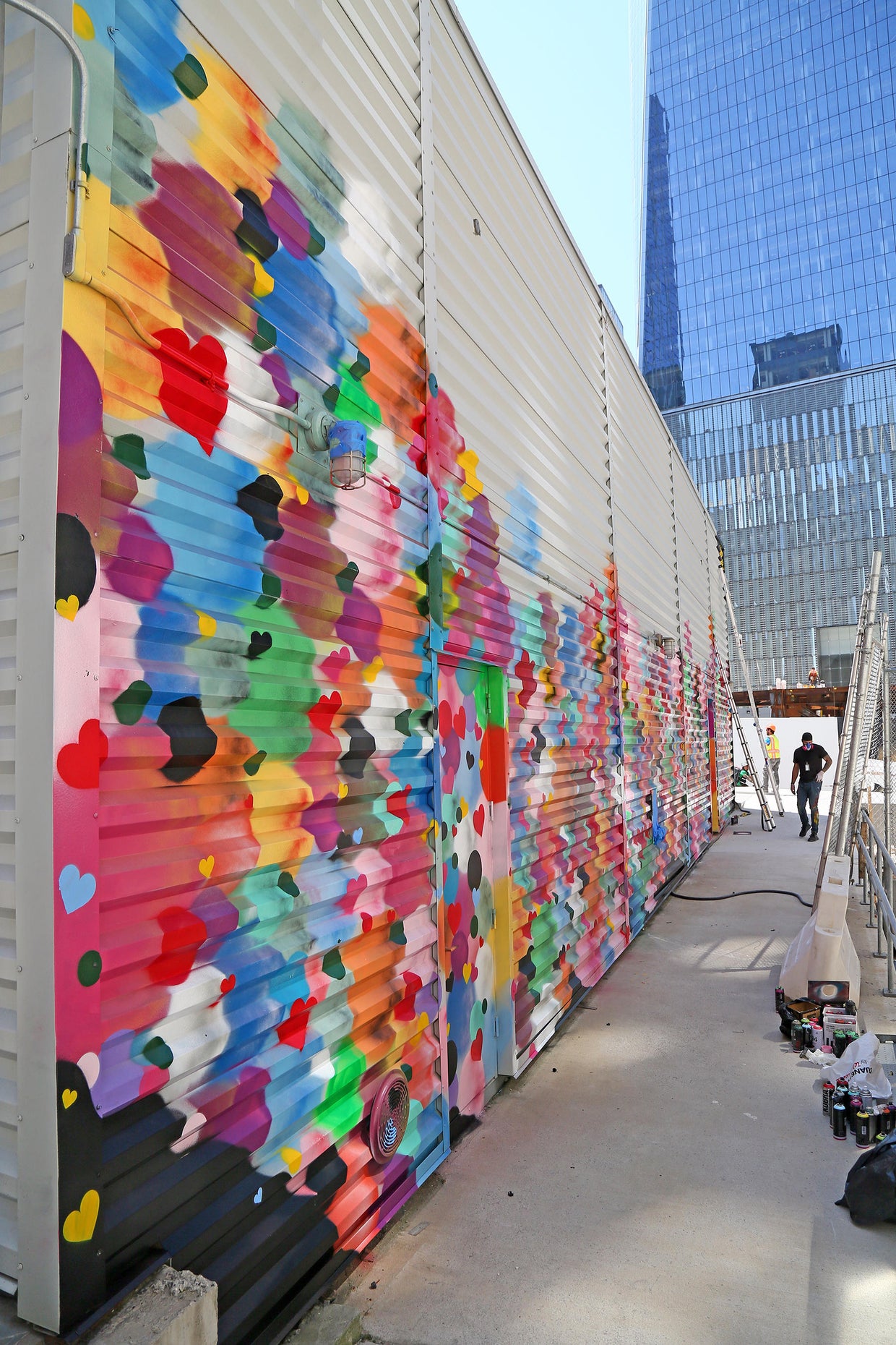 Graffiti rises at the World Trade Center site