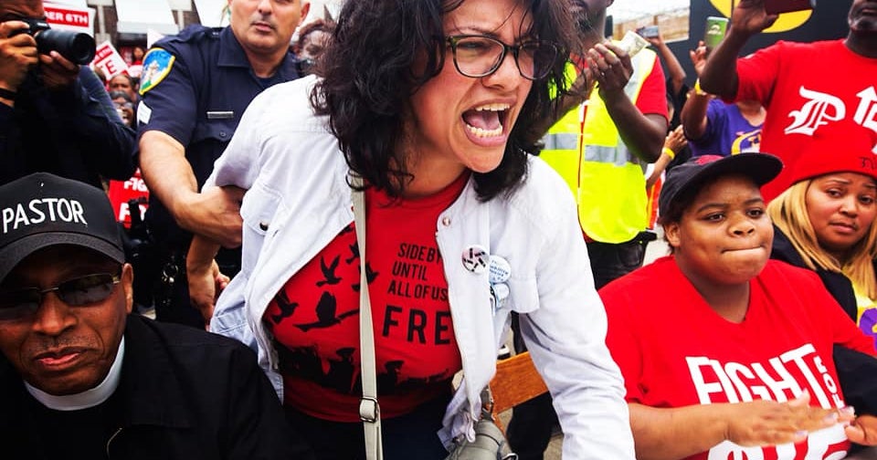 Rashida Tlaib, Abdul El-Sayed Arrested At "Fight For $15" Protest In ...