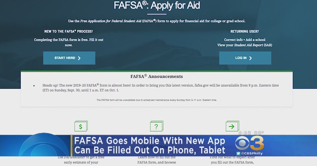 FAFSA Goes Mobile With New App - CBS Philadelphia