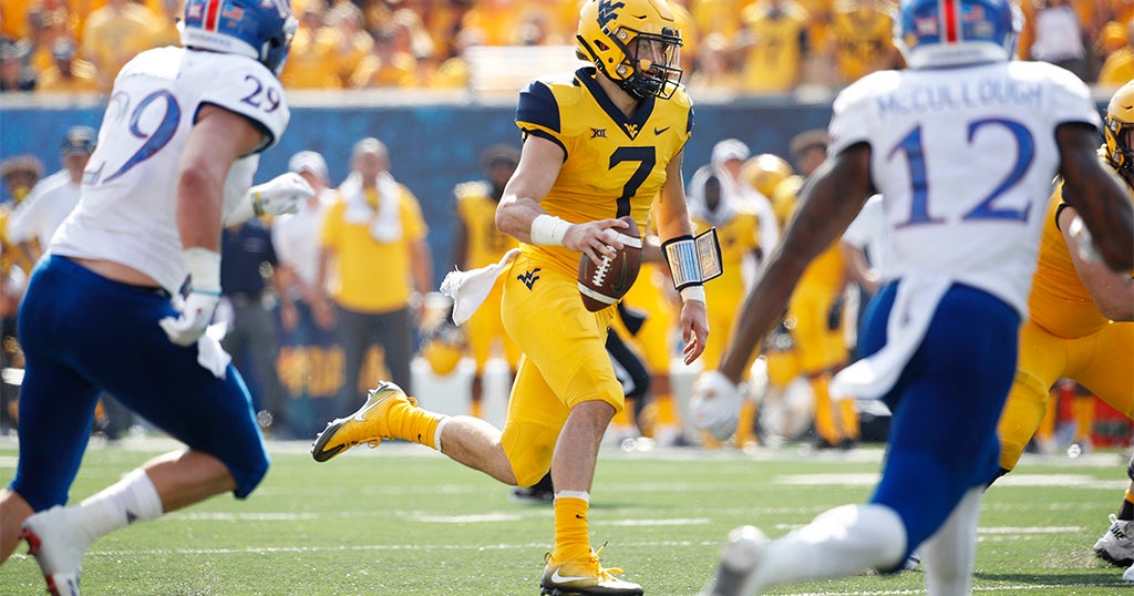 Grier Has 4 TDs, 4 Turnovers, WVU Beats Kansas 38-22 - CBS Pittsburgh