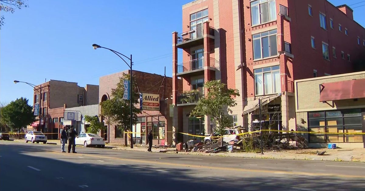 SUV Slams Into Edgewater Building; 2 Injured, Balconies Collapse - CBS ...