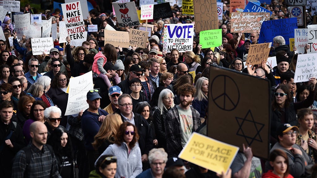 Thousands Gather In Squirrel Hill For Protest, Turn Backs On President ...