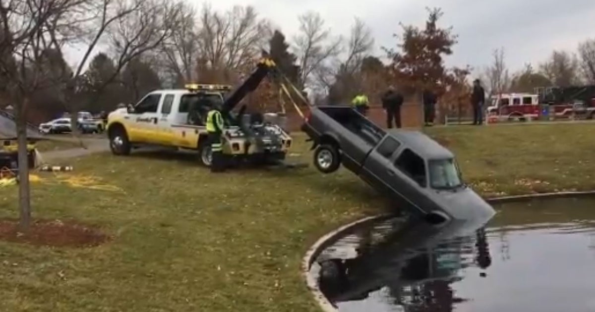 Truck Found Submerged In Pond - CBS Colorado