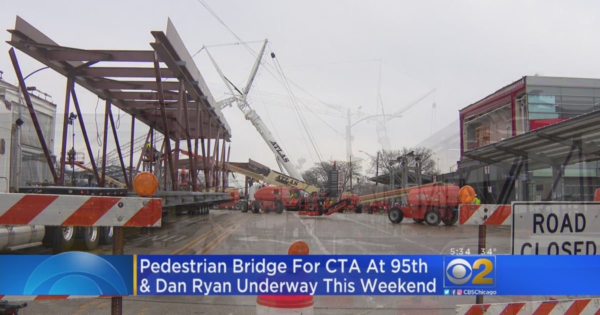 Progress On CTA Pedestrian Bridge At 95th And Dan Ryan - CBS Chicago