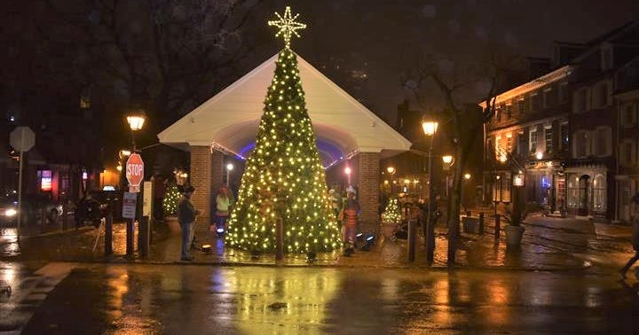 South Street Christmas Tree Lighting in Headhouse Square