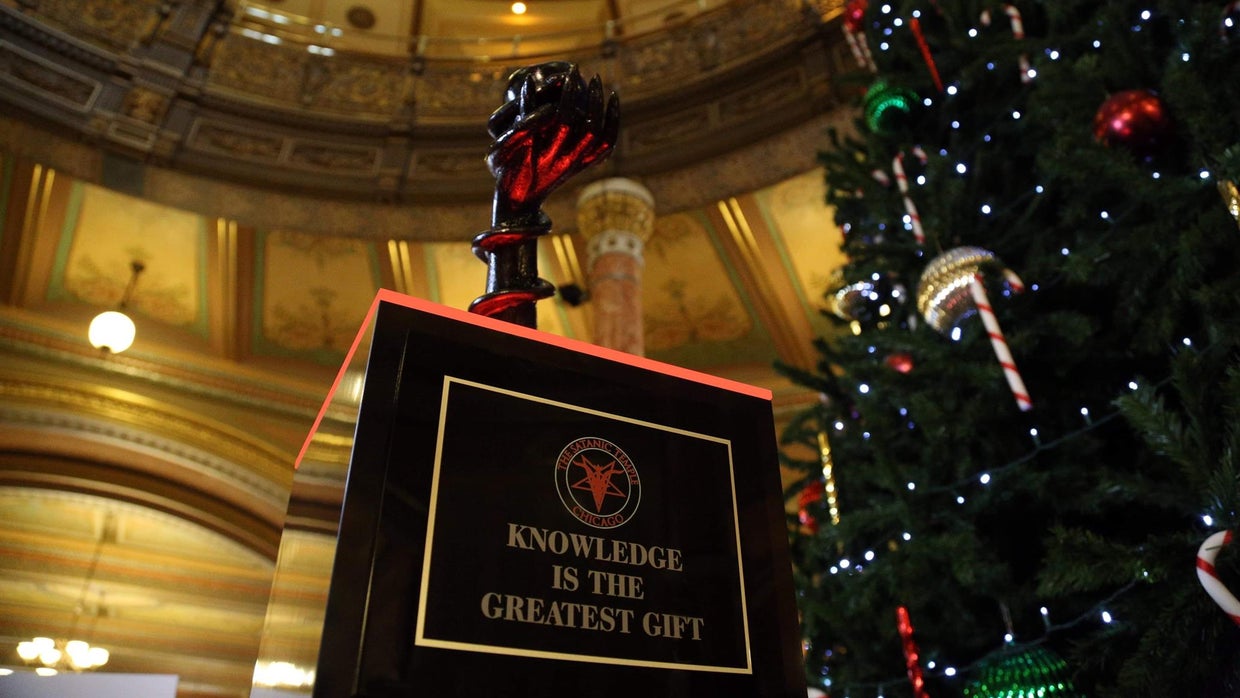 Satanic Temple Statue Among Displays At Illinois Capitol - CBS Chicago