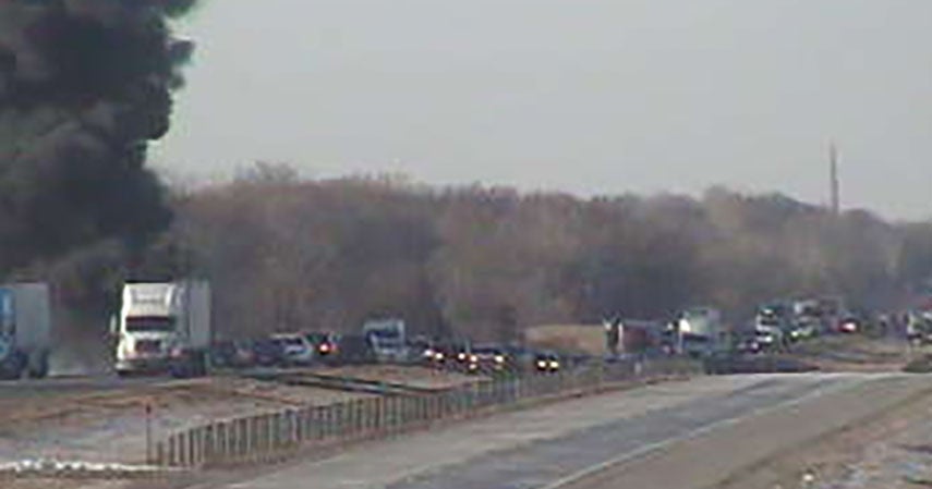 I-94 Eastbound Now Open To Single Lane After Truck Fire Near ...