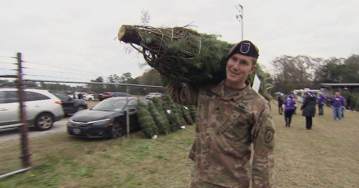 "Trees for Troops" sends Christmas trees to military bases - CBS News
