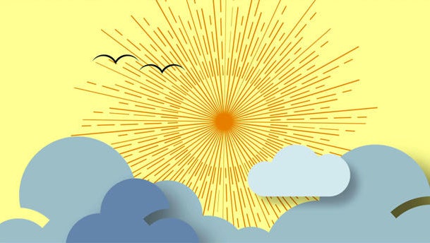 Here comes the sun! "Sunday Morning" sun art