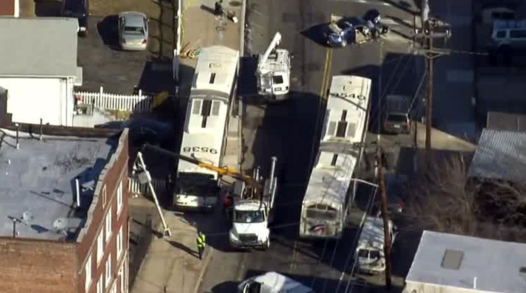 NJ TRANSIT Bus With 10 Aboard Crashes With Car In Newark - CBS New York