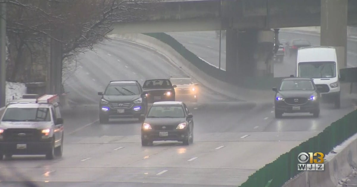 Winter Mixes Causing Slippery Streets With Icy Weather - CBS Baltimore