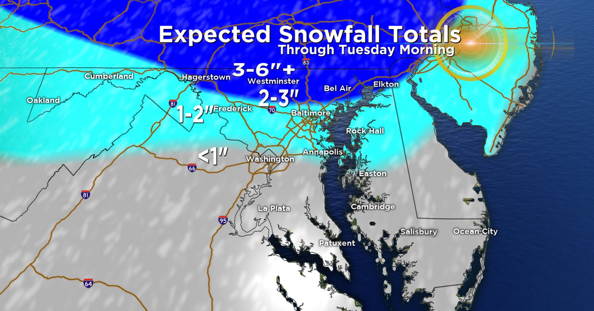Maryland Weather: Winter Storm Warning Announced For Tuesday - CBS ...