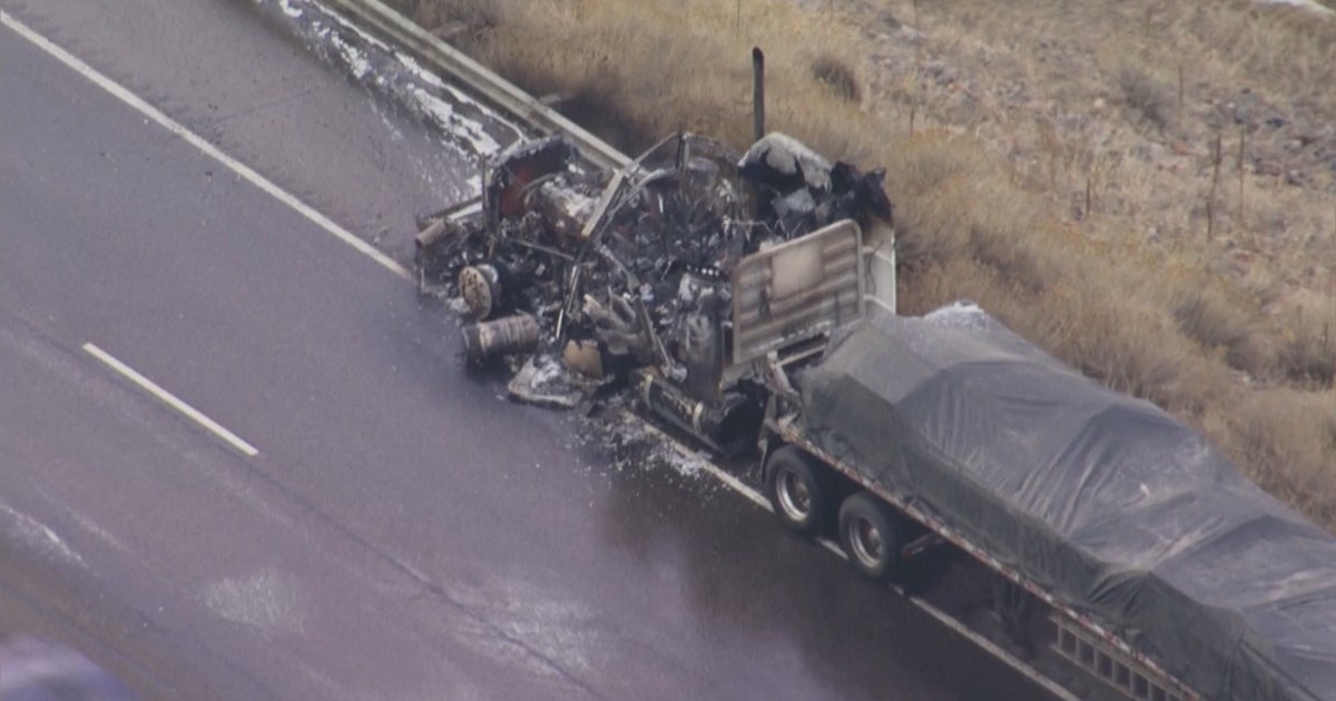 Semi Bursts Into Flames On I-70 - CBS Colorado