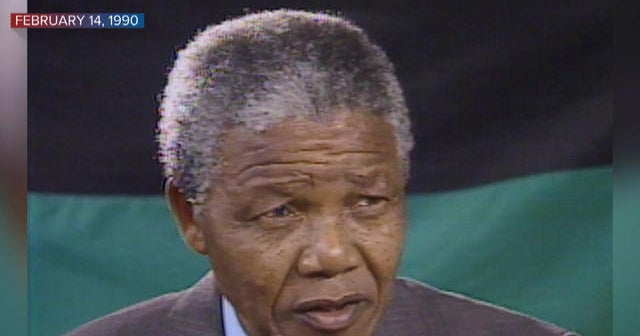 1990: Nelson Mandela reflects on time in prison with CBS News - CBS News