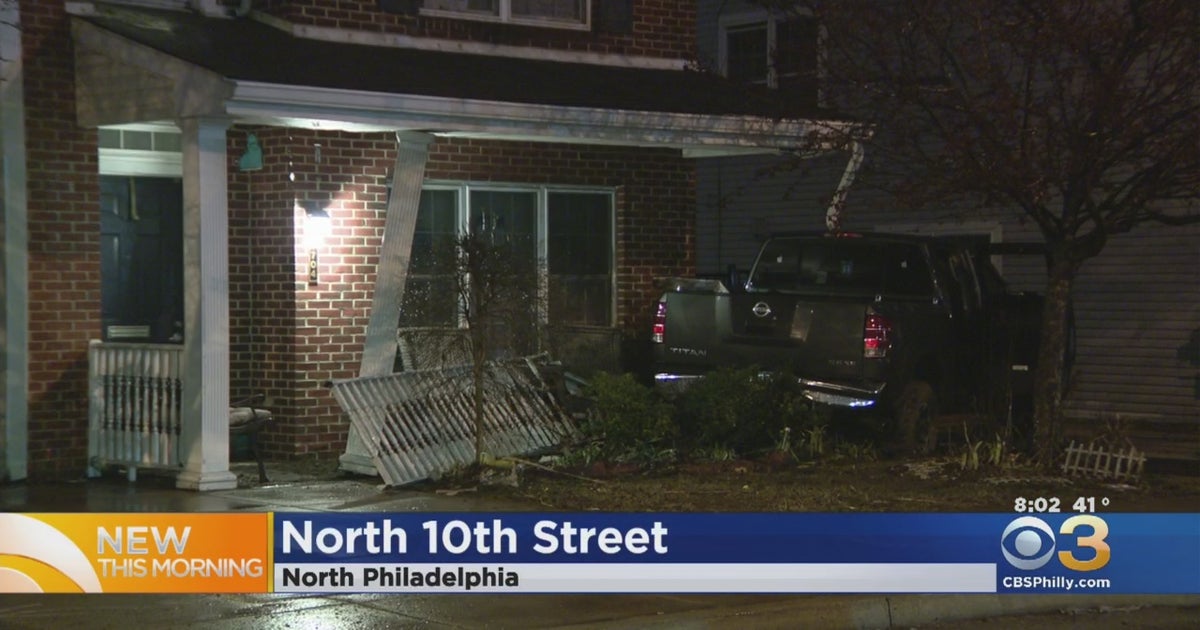 Driver Flees Scene After Crashing Pick Up Truck Into North Philadelphia