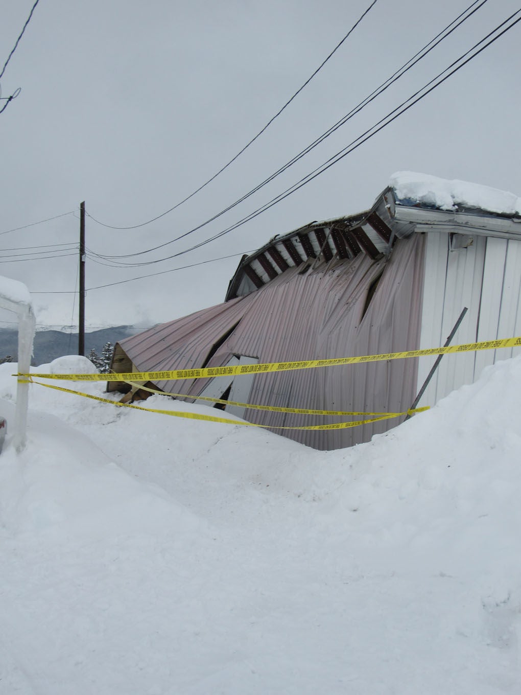 Roof Of Old Bowling Alley Collapses Under Heavy Snow - CBS Colorado