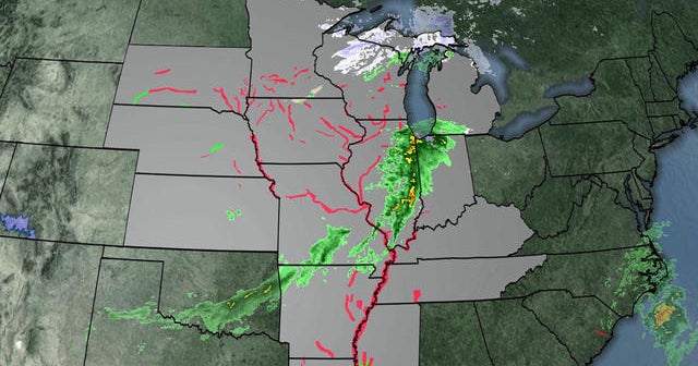Midwest states under more flood warnings and watches - CBS News