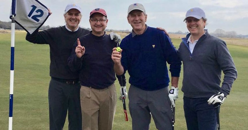 George W. Bush Sinks His First Hole-In-One At Trinity Forest Golf Club ...