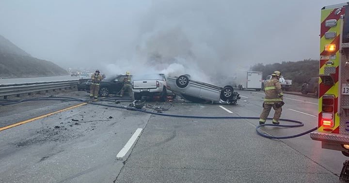 Crashes Involving At Least 50 Cars Shut Down I-5's Grapevine, Main ...