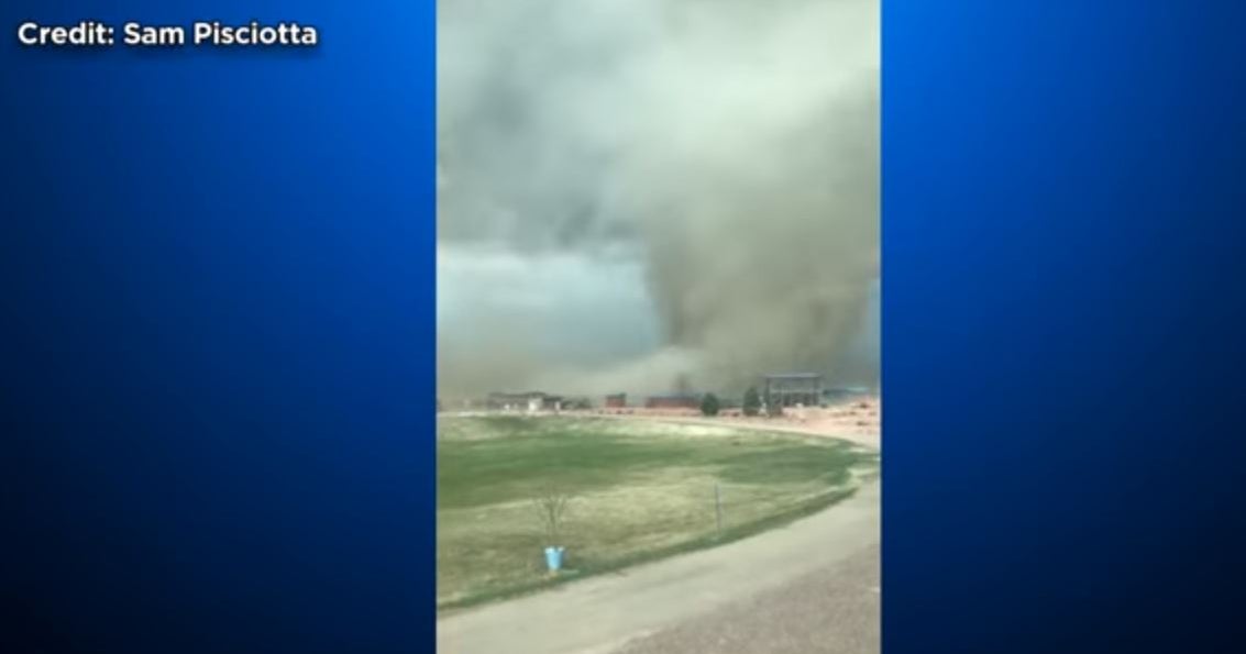 Dust Cyclone Whips Across High School Campus - CBS Colorado