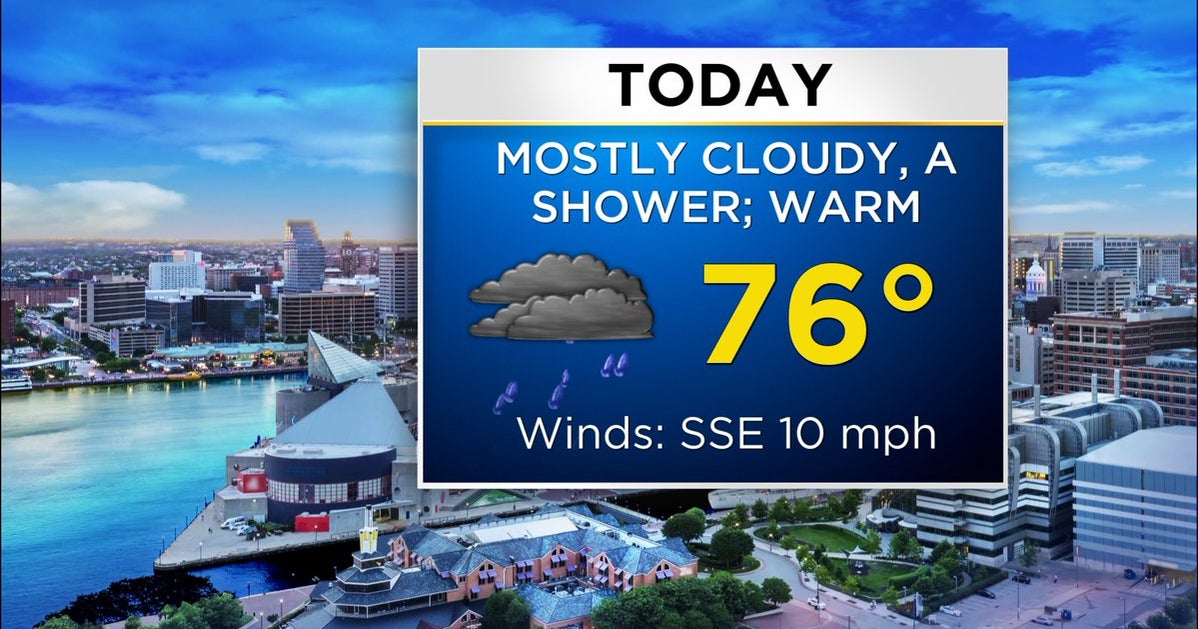 Weather Blog: Warm But Cloudy Sunday; Thunderstorms Tonight - CBS Baltimore