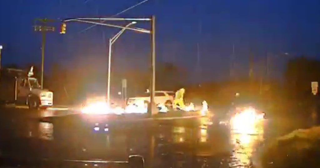 Shocking Video Shows Utility Worker Narrowly Escaping Death By Downed ...