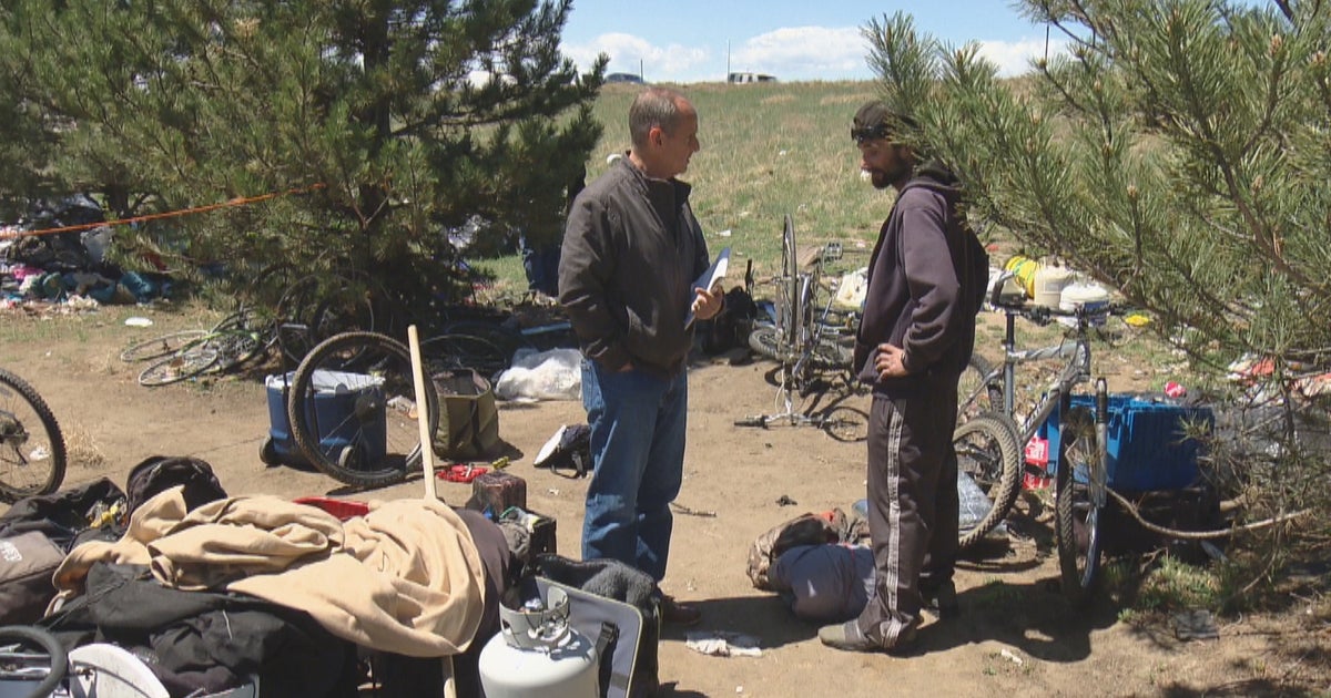 Homeless Camps Spreading Outside Of Downtown Denver, Close To DIA - CBS ...