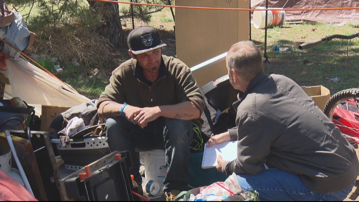 Homeless Camps Spreading Outside Of Downtown Denver, Close To DIA - CBS ...