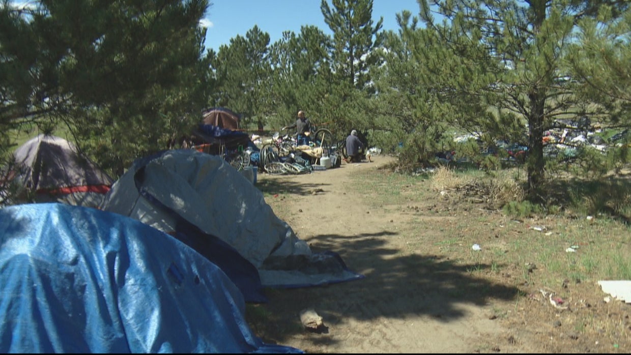 Homeless Camps Spreading Outside Of Downtown Denver, Close To DIA - CBS ...