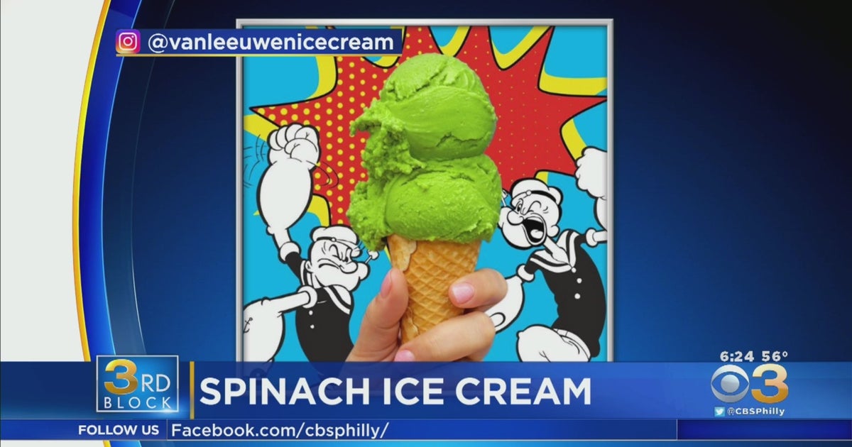 Company Creates Spinach-Flavored Ice Cream Inspired By 'Popeye' - CBS ...