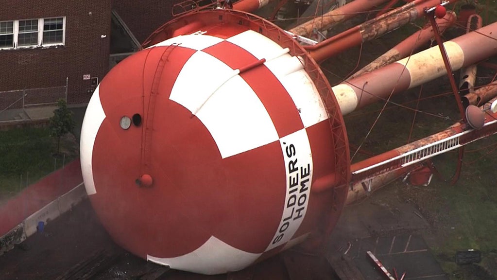 Chelsea Soldiers' Home Water Tower Torn Down - CBS Boston