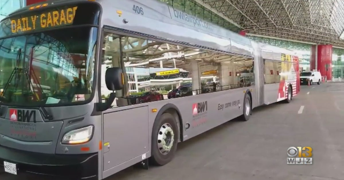 BWI Unveils Bigger Buses With New Features - CBS Baltimore