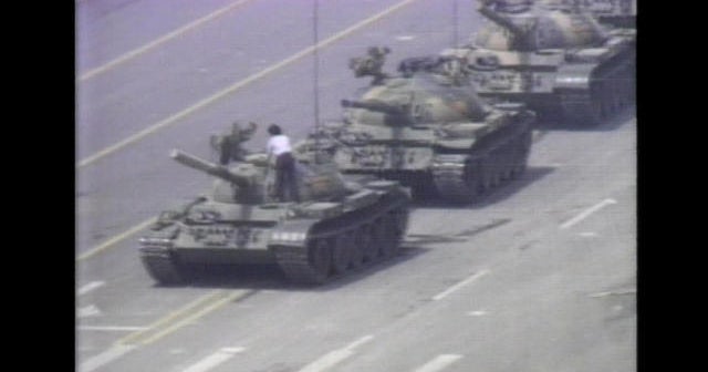 1989: Man stops Chinese tank during Tiananmen Square protests - CBS News
